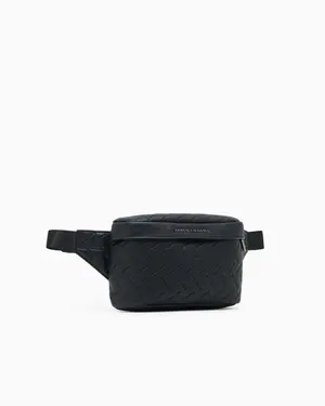 Armani Exchange Quilted Waist Bag With An Adjustable Strap And Zip Closure