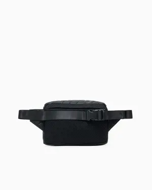Armani Exchange Quilted Waist Bag With An Adjustable Strap And Zip Closure
