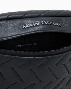 Armani Exchange Quilted Waist Bag With An Adjustable Strap And Zip Closure