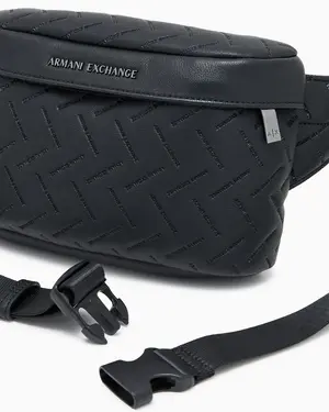 Armani Exchange Quilted Waist Bag With An Adjustable Strap And Zip Closure