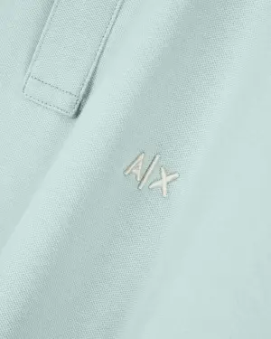 Armani Exchange Regular Fit Polo Shirt In Stretch Cotton Piquet - Green