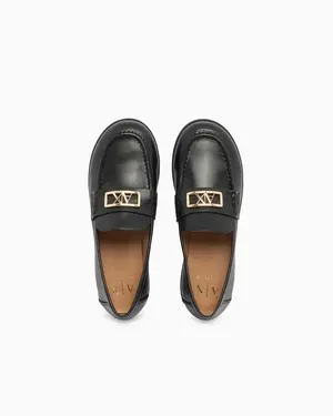 Armani Exchange Loafers In Technical Fabric - Black