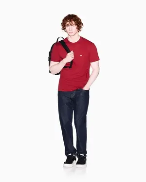 Armani Exchange Regular Fit T-shirt In Cotton Jersey - Red