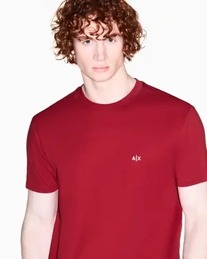 Armani Exchange Regular Fit T-shirt In Cotton Jersey - Red