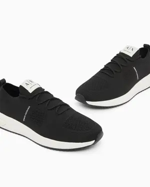 Armani Exchange Technical Fabric Sneakers - Black