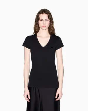 Armani Exchange Slim Fit Cotton Jersey T-shirt - Black