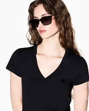 Armani Exchange Slim Fit Cotton Jersey T-shirt - Black