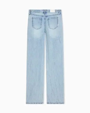 Armani Exchange Relaxed Denim Jeans In Light Lyocell Cotton