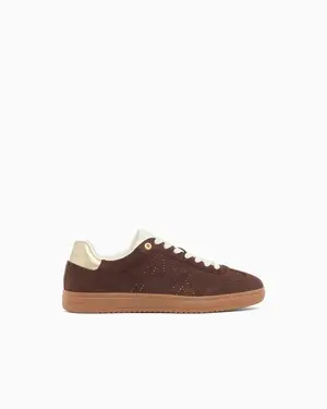 Armani Exchange Technical Fabric Sneakers - Brown
