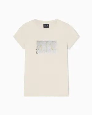 Armani Exchange Slim Fit T-shirt Cotton Jersey - Beige