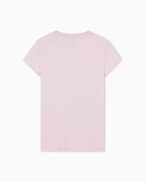 Armani Exchange Slim Fit Cotton Jersey T-shirt With Sequin Embellishment - Pink