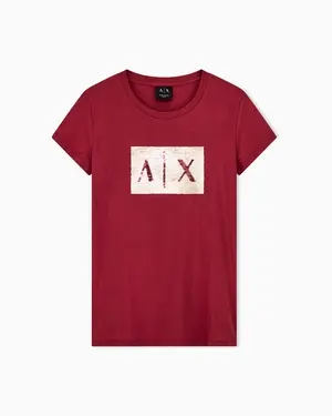Armani Exchange Slim Fit T-shirt Cotton Jersey - Red