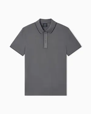 Armani Exchange Slim Fit Polo Shirt In Cotton Piqu - Green