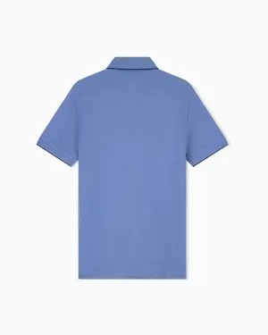 Armani Exchange Slim Fit Polo Shirt In Cotton Piqu - Purple
