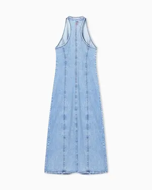 Armani Exchange Maxi Denim Zip Up Dress