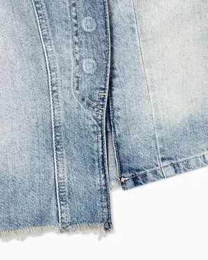 Armani Exchange Pigmented Denim Shirt With Used Effect