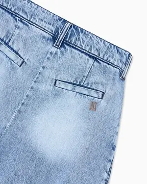 Armani Exchange Denim Shorts In Lyocell Cotton