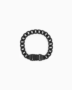 Armani Exchange Black Stainless Steel Chain Bracelet - Multicolored