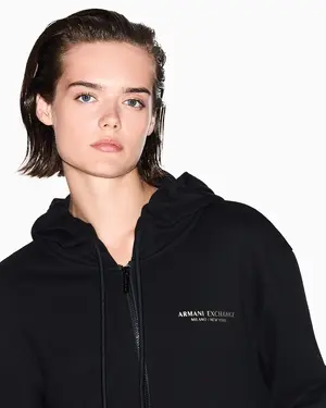 Armani Exchange Cotton Zip-up Hoodie