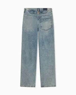 Armani Exchange Relaxed Fit Distressed Denim Pants