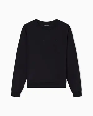 Armani Exchange Viscose Scuba Crewneck Sweatshirt - Black