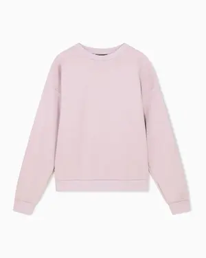 Armani Exchange Viscose Scuba Crewneck Sweatshirt - Pink