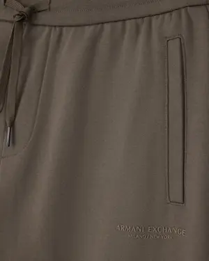 Armani Exchange Regular Fit Cotton French Terry Sweatpants - Brown