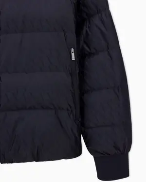 Armani Exchange Quilted And Warm Jacket In A Nylon Jacquard Essential