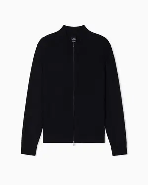 Armani Exchange Zip-up Cardigan - Black