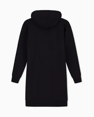 Armani Exchange Cotton French Terry Logo Hoodie Dress