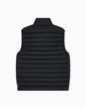 Armani Exchange Quilted Full-zip Down Vest With A High Collar Essential - Black