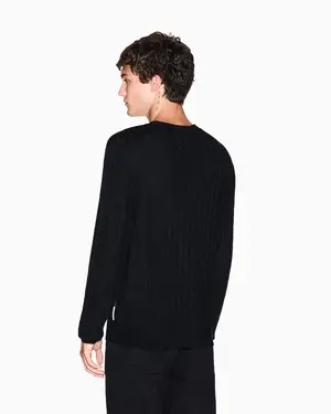 Armani Exchange Wave-worked Crew Neck Sweater