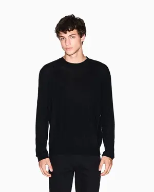 Armani Exchange Wave-worked Crew Neck Sweater