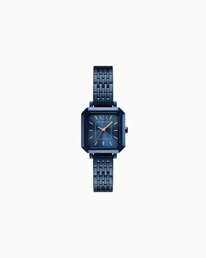Armani Exchange Three-hand Blue Stainless Steel Watch - Multicolored