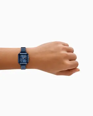 Armani Exchange Three-hand Blue Stainless Steel Watch