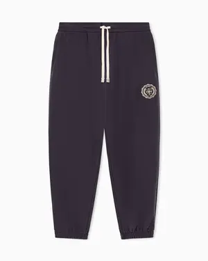 Armani Exchange Regular Fit Trousers Cotton French Terry - Brown