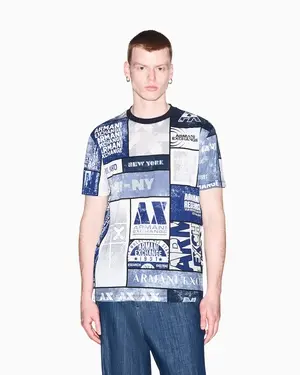 Armani Exchange Regular T-shirt In Cotton Jersey