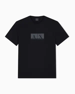 Armani Exchange Slim Fit T-shirt In Cotton Jersey - Black
