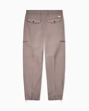 Armani Exchange Regular Fit Trousers With Lining - Brown
