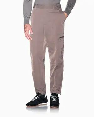 Armani Exchange Regular Fit Trousers With Lining - Brown