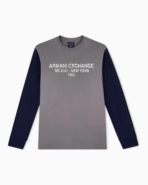 Armani Exchange Regular T-shirt In Cotton Jersey - Brown
