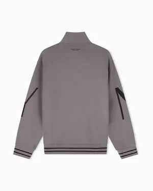Armani Exchange Sweatshirt In Bonded Stretch Cotton - Brown