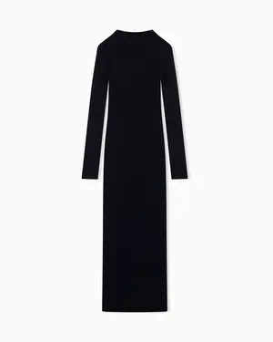 Armani Exchange Slim Fit Dress Knitted In Recycled Viscose
