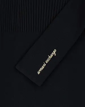 Armani Exchange Slim Fit Dress Knitted In Recycled Viscose