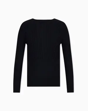 Armani Exchange Regular Fit Cardigan Knitted Recycled Viscose - Black