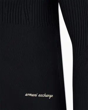 Armani Exchange Regular Fit Cardigan Knitted Recycled Viscose - Black