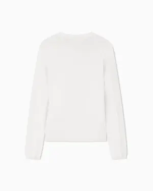 Armani Exchange Regular Fit Pullover Knitted In Recycled Viscose - Beige