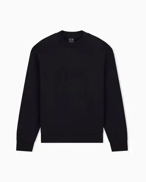 Armani Exchange Sweatshirt In Cotton French Terry - Black