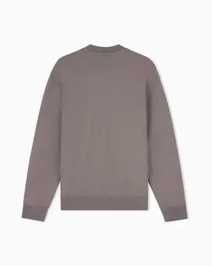 Armani Exchange Sweatshirt In Cotton French Terry - Brown