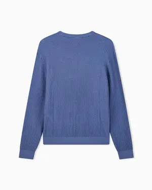 Armani Exchange Regular Fit Pullover Viscose Blend - Light Blue